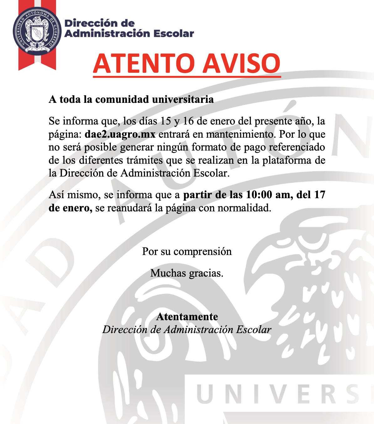 Inicio - Dirección de Administración Escolar - Dirección de ...